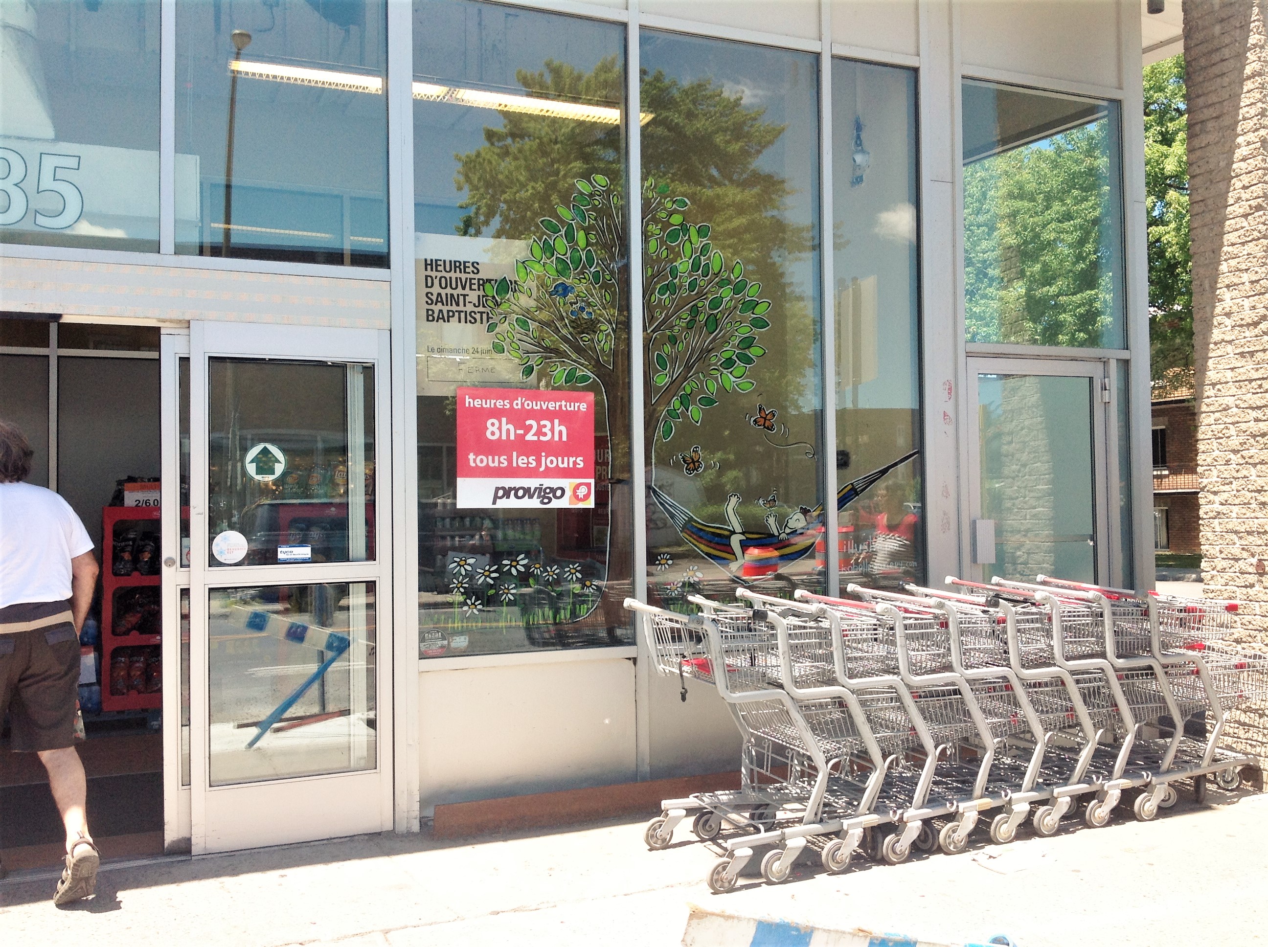 Provigo Beaubien – Montréal – illustrations de vitrines commerciales