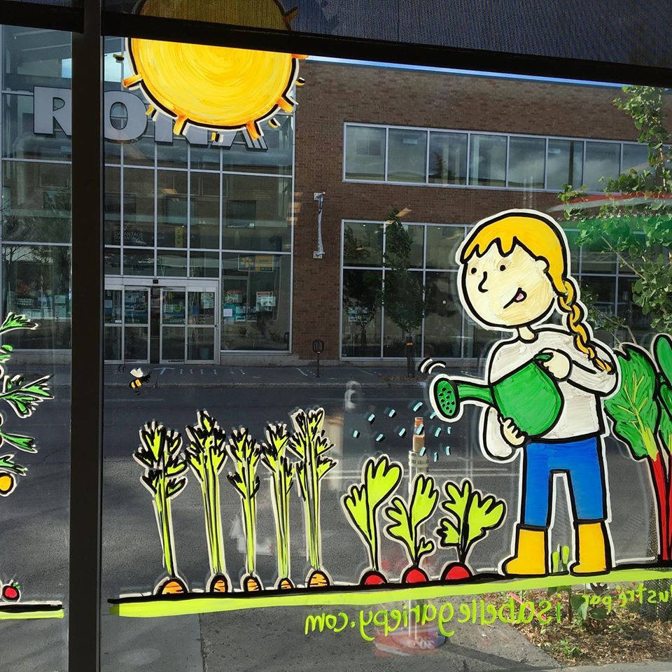 Provigo Beaubien – Montréal * Été – illustrations de vitrines commerciales