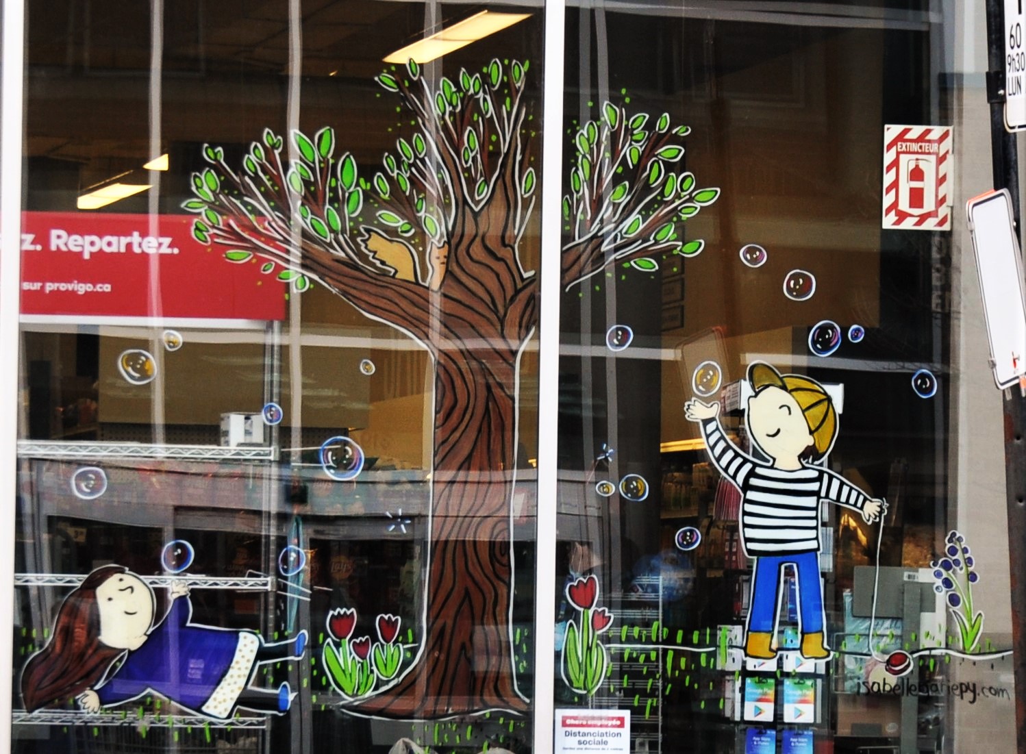 Provigo Beaubien – Montréal * printemps – illustrations de vitrines ...